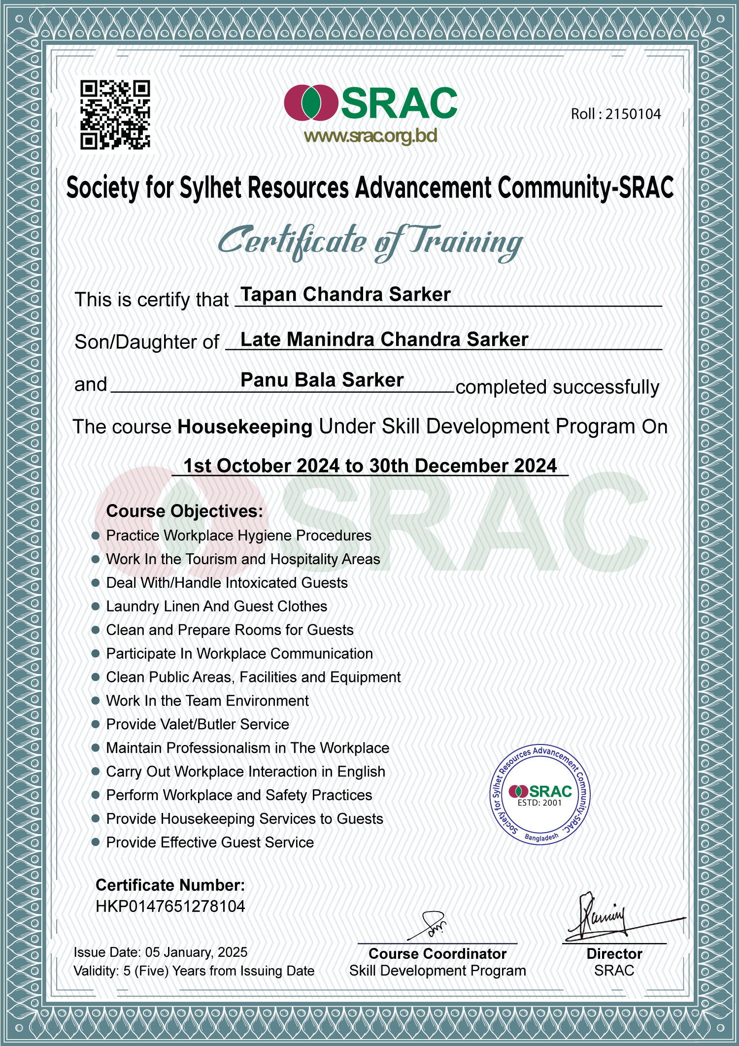 Tapan Chandra Sarker – Society For Sylhet Resource Advancement ...